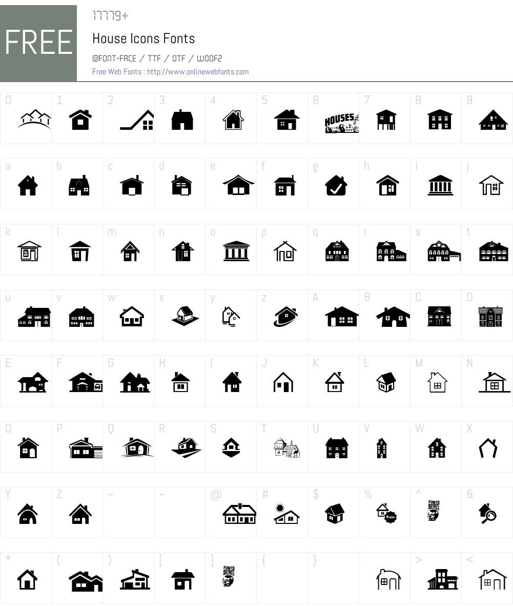 House Icons 1.00;July 1, 2019;FontCreator 11.0.0.2388 64-bit Fonts Free ...