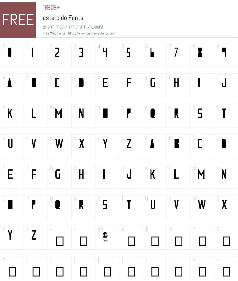 estarcido 001.000 Fonts Free Download - OnlineWebFonts.COM
