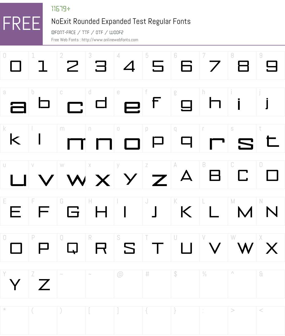 NoExit Rounded Expanded Test 2.004;hotconv 1.0.109;makeotfexe 2.5.65596 ...