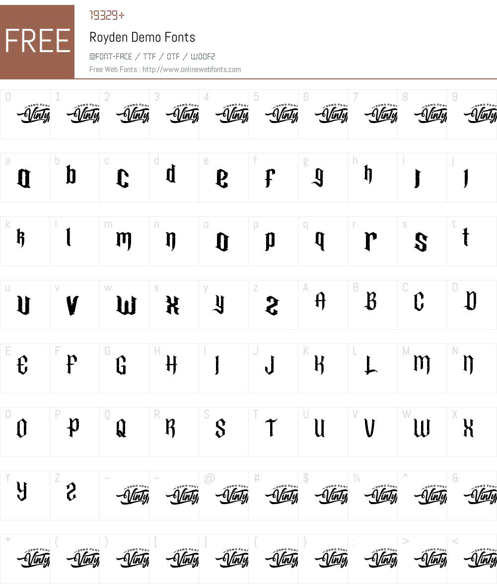 Royden Demo 1.001;Fontself Maker 3.5.7 Fonts Free Download ...