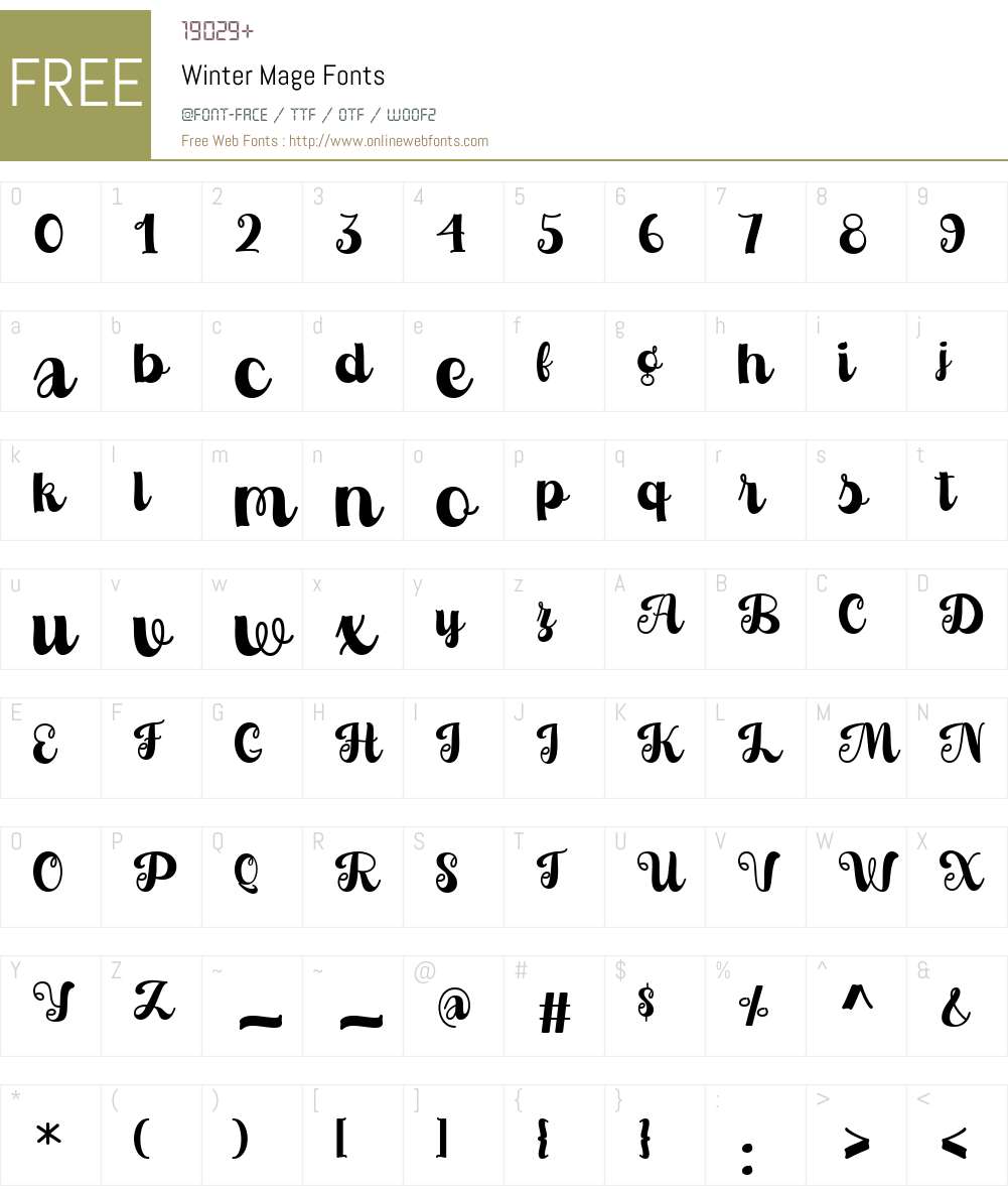 Winter Mage 1.000 Fonts Free Download - OnlineWebFonts.COM