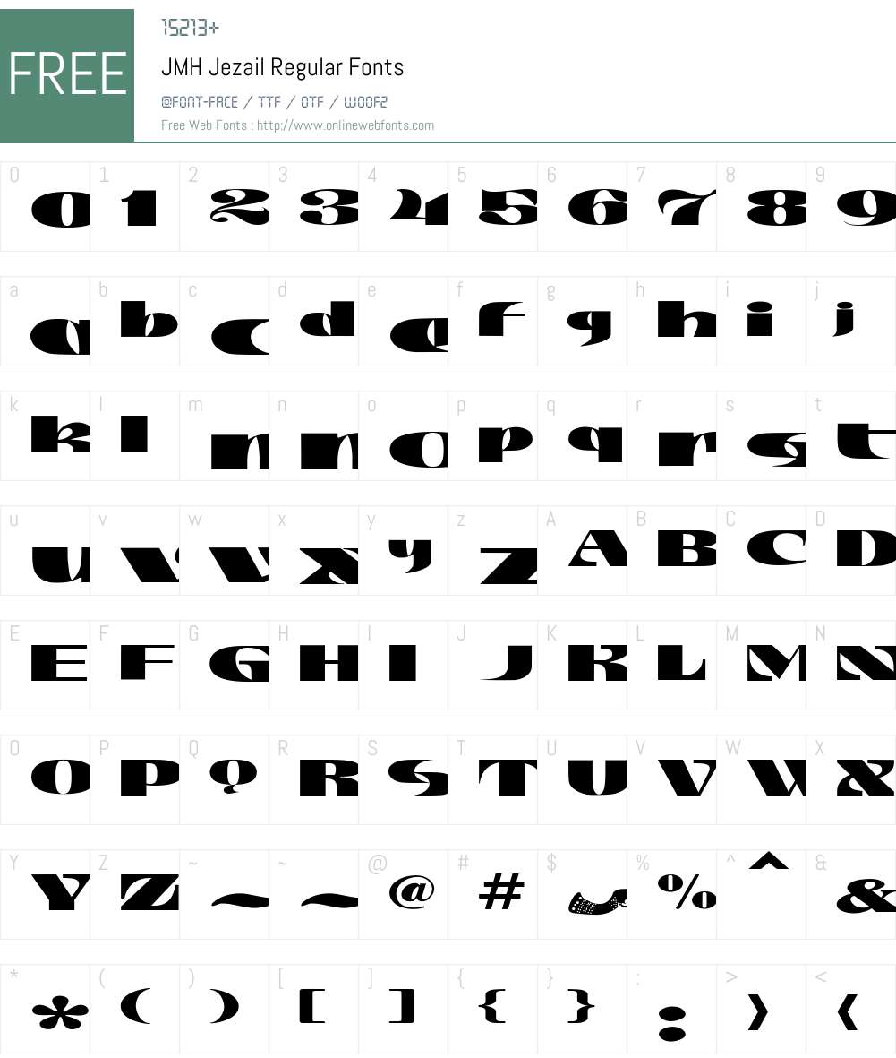 JMH Jezail Regular 1.005 Fonts Free Download - OnlineWebFonts.COM
