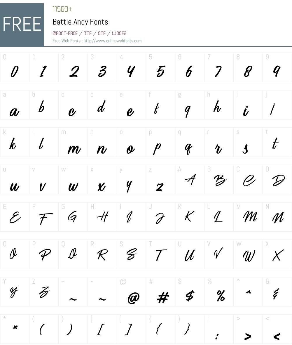 Battle Andy 1.00;September 5, 2020;FontCreator 12.0.0.2563 64-bit Fonts ...