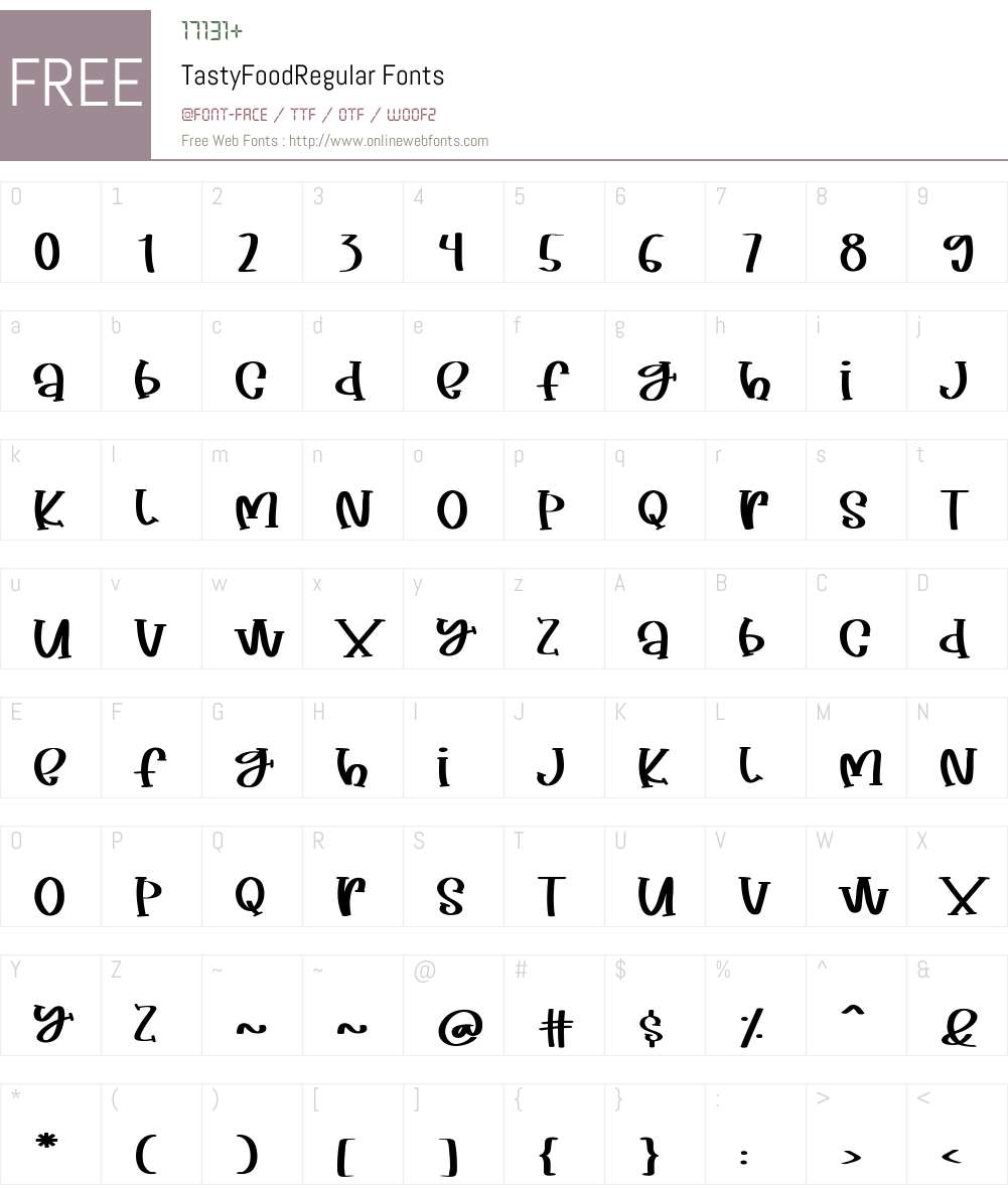 Tasty Food 1.002; Fonts Free Download - OnlineWebFonts.COM