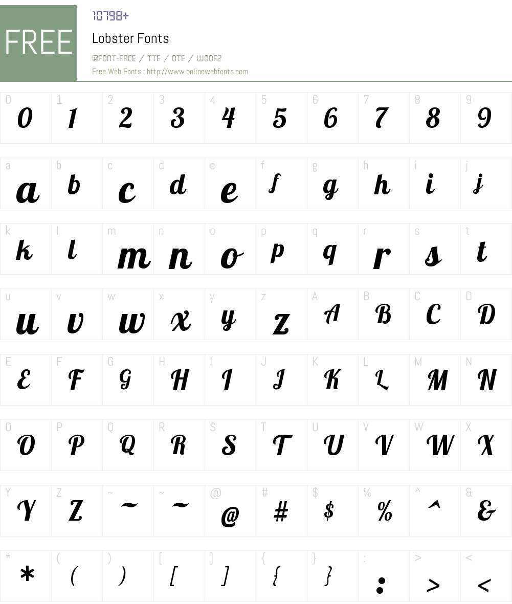 Lobster 1.004 Fonts Free Download - OnlineWebFonts.COM