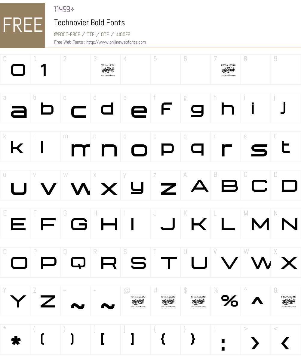 Technovier Bold 1.00;April 10, 2021;FontCreator 13.0.0.2683 64-bit ...
