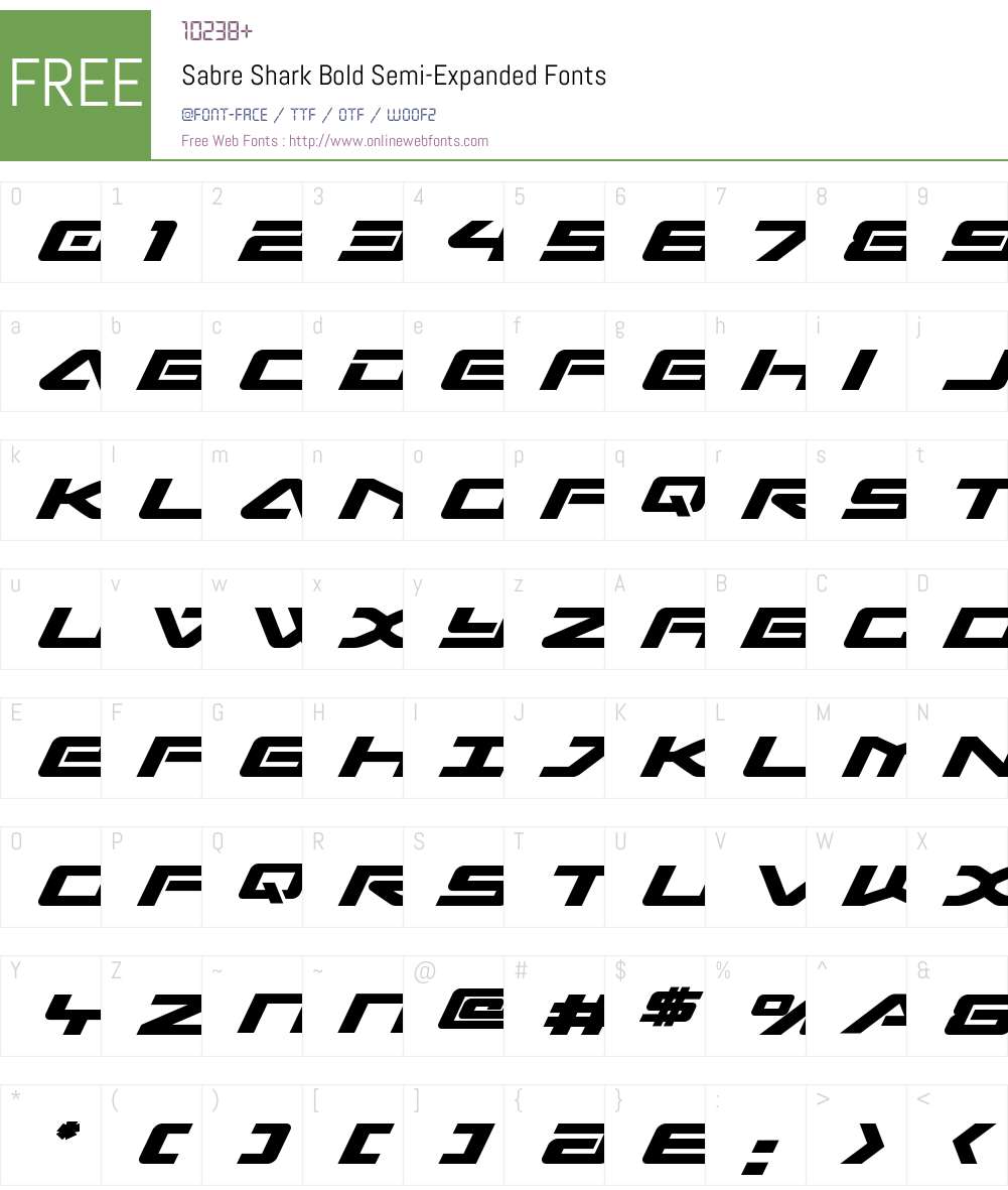 Sabre Shark Bold Semi-Expanded 1.0; 2018 Fonts Free Download ...