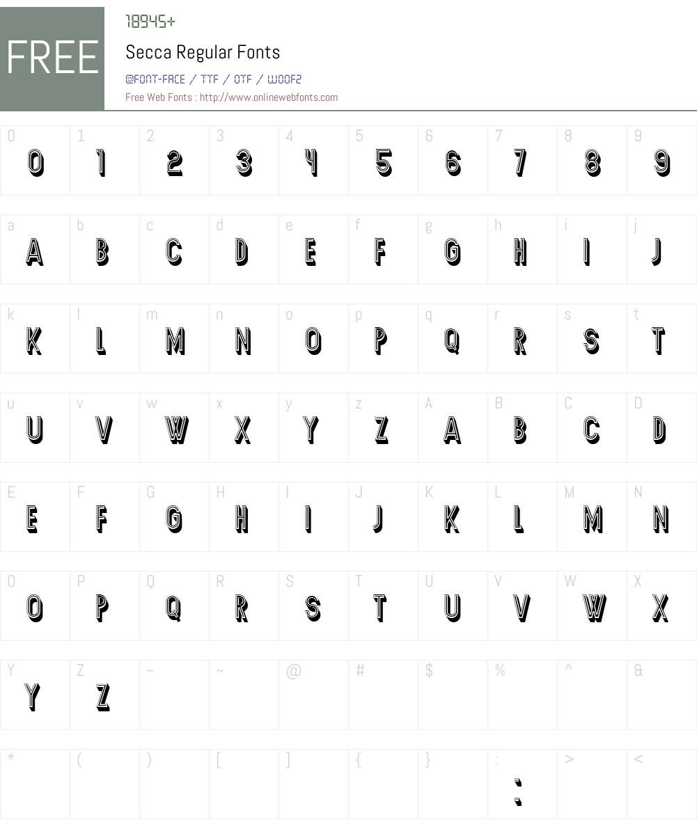 Secca 1.000 Fonts Free Download - OnlineWebFonts.COM