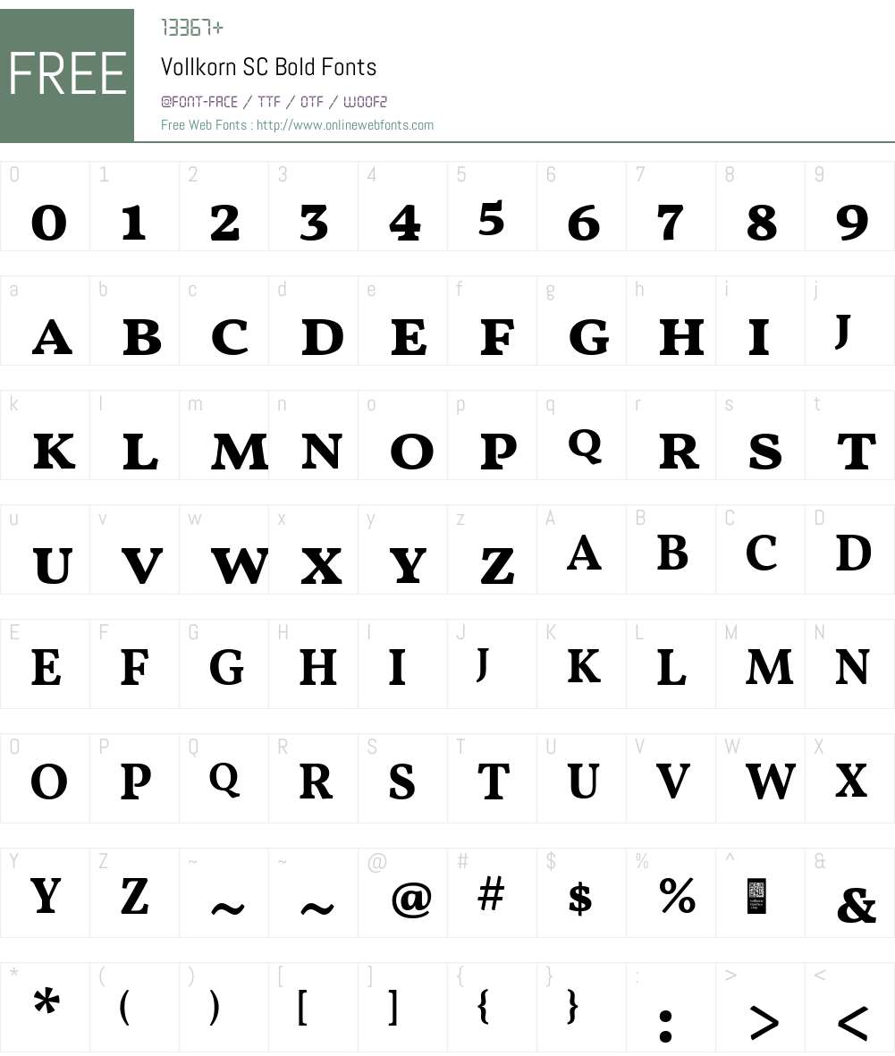 Vollkorn SC Bold 4.015 Fonts Free Download - OnlineWebFonts.COM