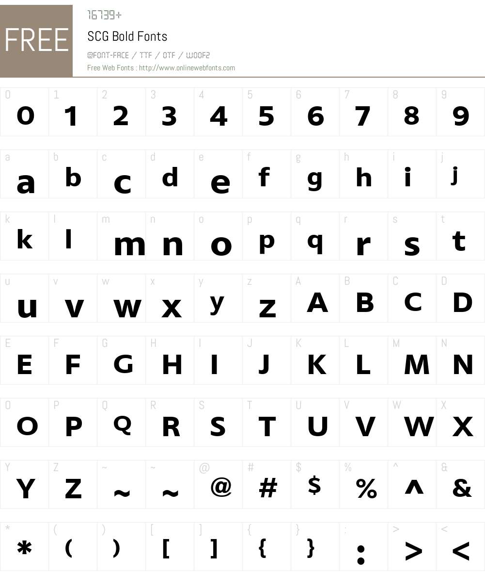 SCG Bold 1.002 Fonts Free Download - OnlineWebFonts.COM