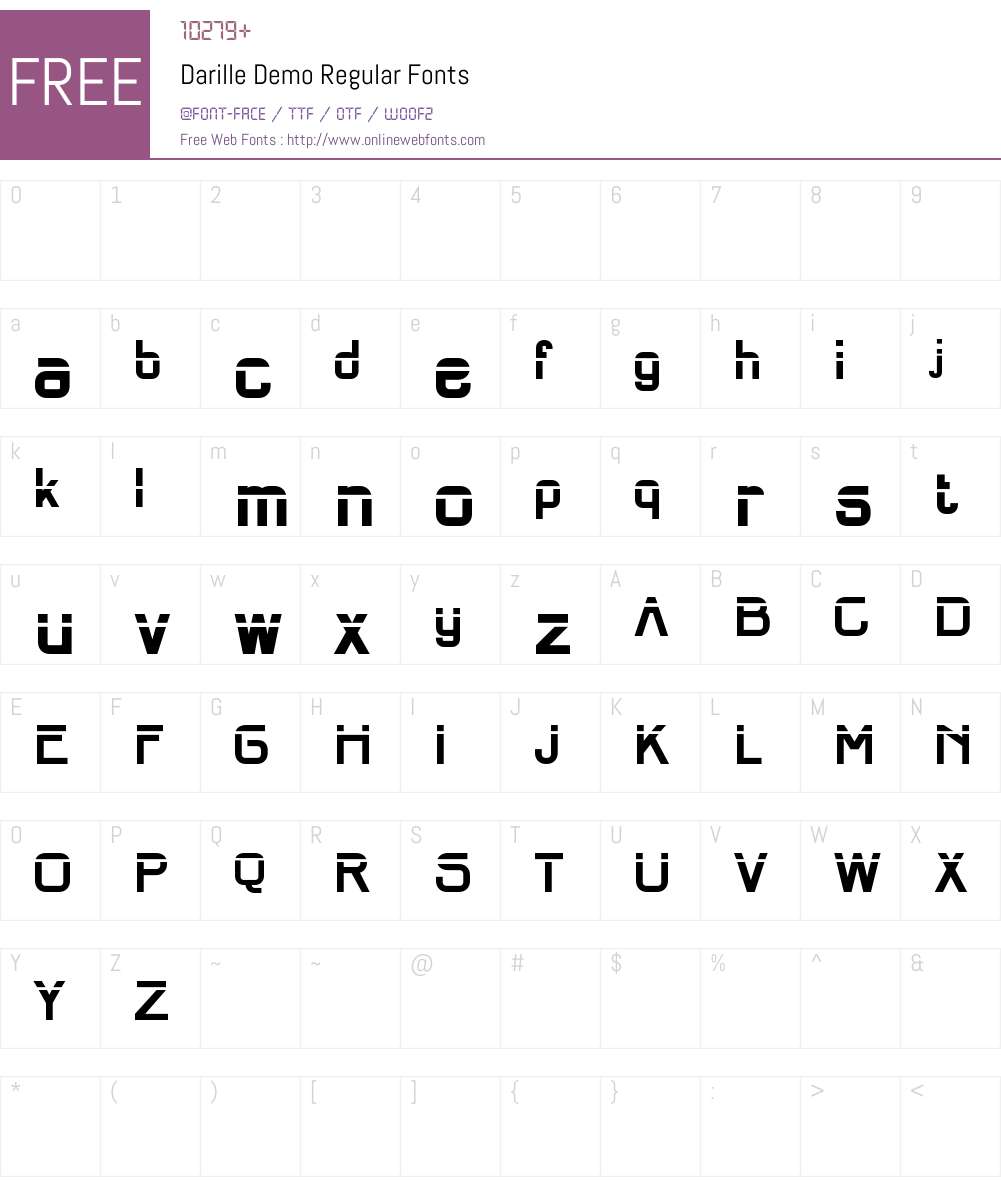 Darille Demo 1.000 Fonts Free Download - OnlineWebFonts.COM
