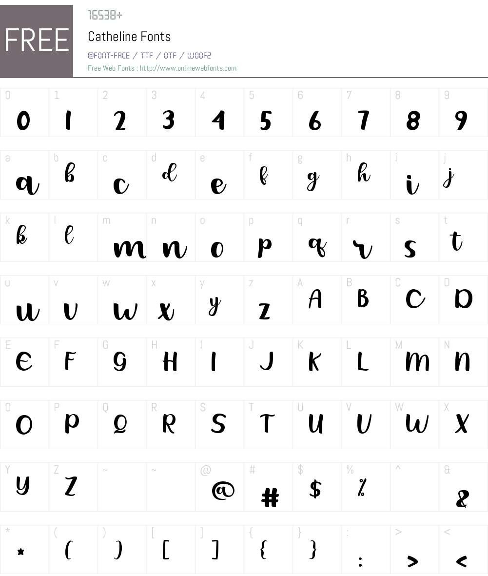 Catheline 1.00;February 20, 2020;FontCreator 11.5.0.2422 64-bit Fonts ...