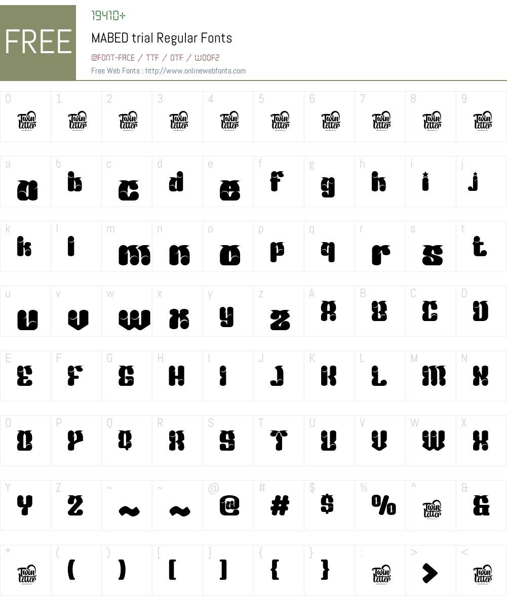 MABED trial 1.000 Fonts Free Download - OnlineWebFonts.COM