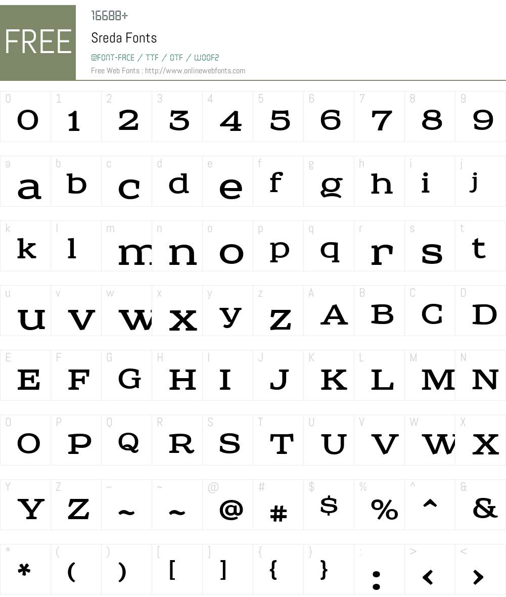 Sreda 1.000 2011 initial release Fonts Free Download - OnlineWebFonts.COM