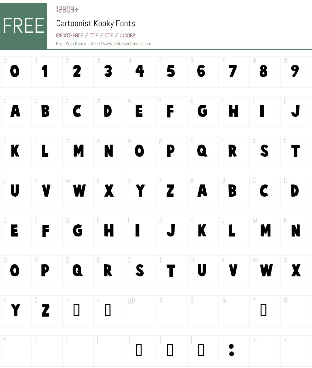 Cartoonist Kooky Macromedia Fontographer 4.1 9/9/2002 Fonts Free ...