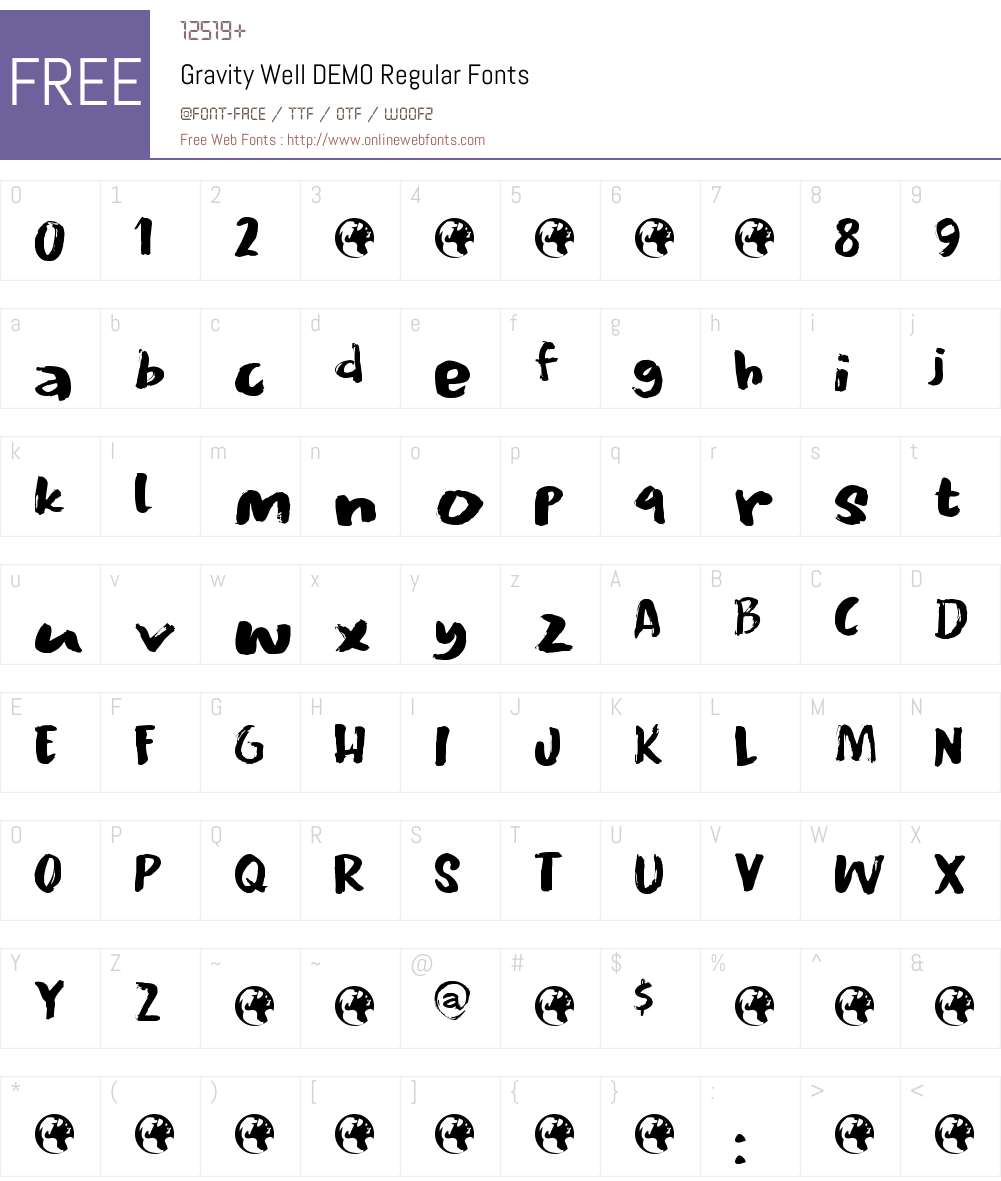 Gravity Well DEMO Regular 1.000 Fonts Free Download - OnlineWebFonts.COM