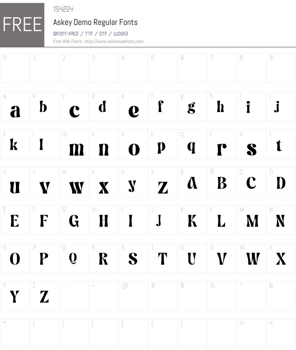 Askey Demo 1.000 Fonts Free Download - OnlineWebFonts.COM