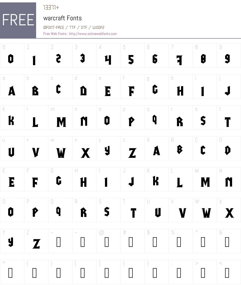 warcraft 001.000 Fonts Free Download - OnlineWebFonts.COM