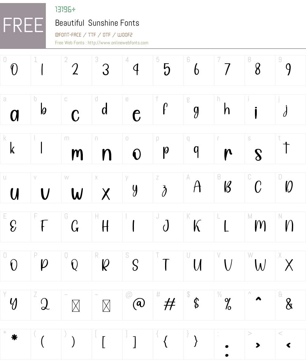 Beautiful Sunshine 1.003;Fontself Maker 3.5.8 Fonts Free Download ...