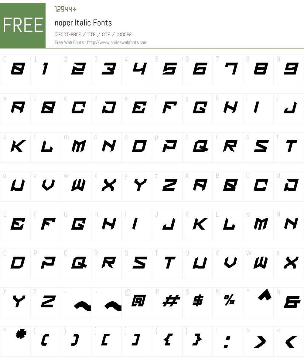 noper Italic 1.00;October 9, 2021;FontCreator 13.0.0.2683 32-bit Fonts ...