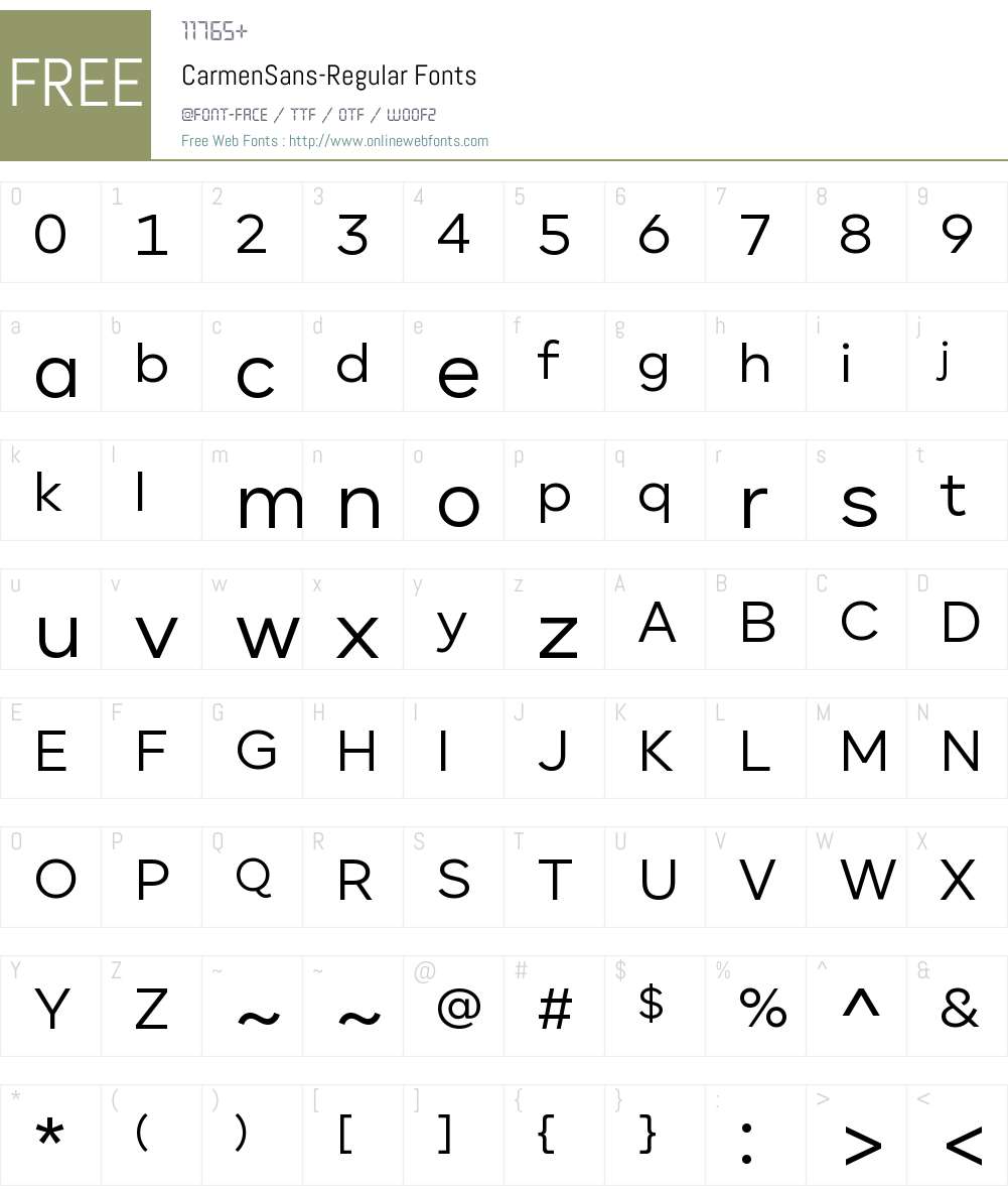CarmenSans-Regular 1.000; build 190613_01 Fonts Free Download ...