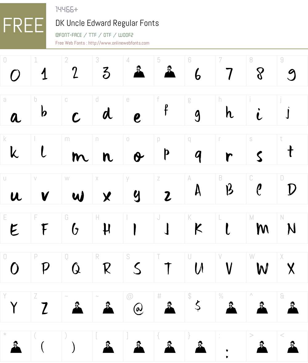 DK Uncle Edward 1.000 Fonts Free Download - OnlineWebFonts.COM