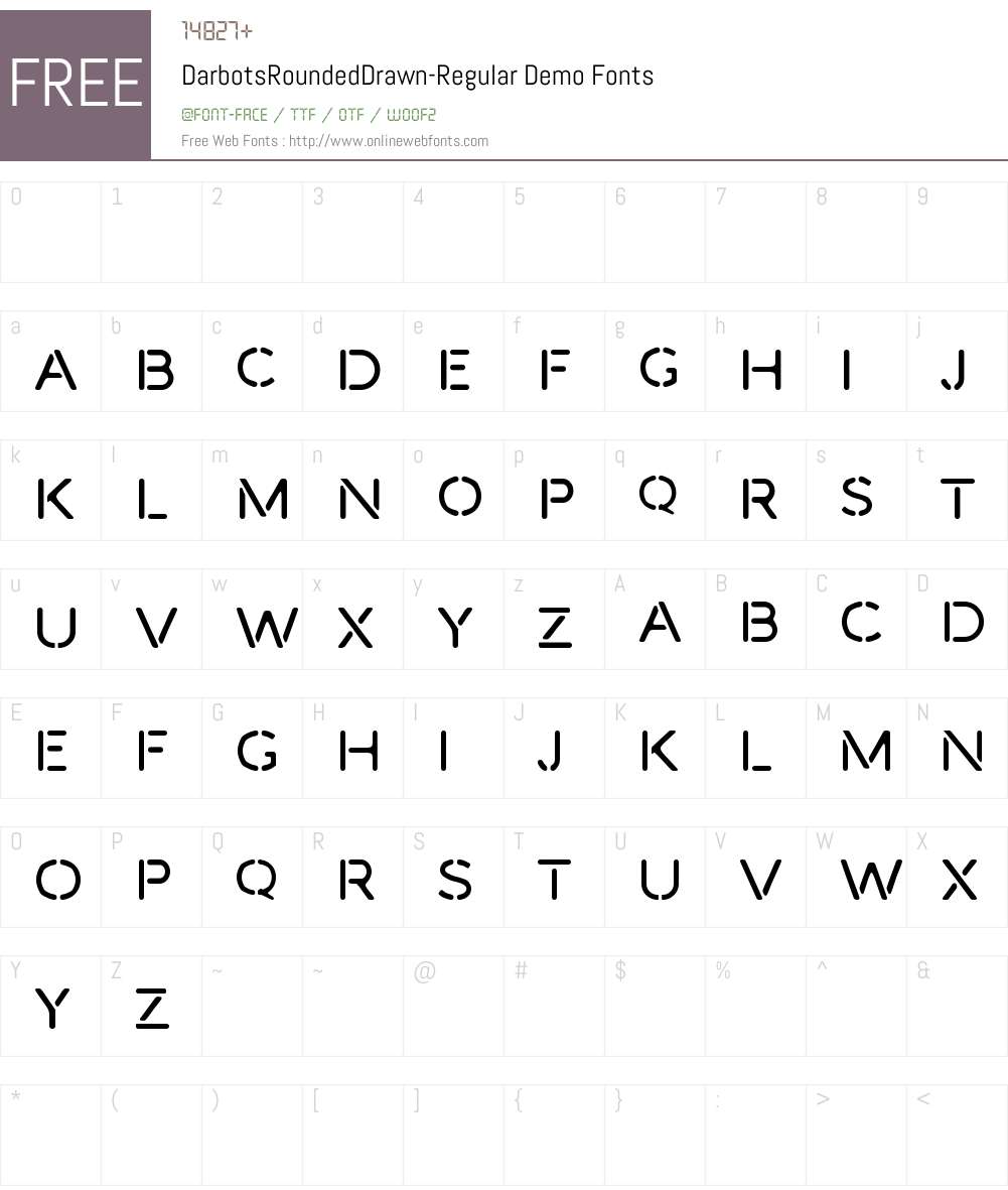 Darbots Rounded Drawn Demo 1.000 Fonts Free Download - OnlineWebFonts.COM