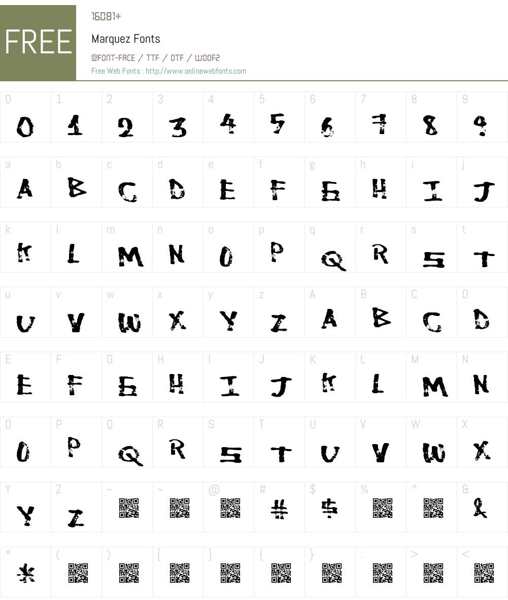 Marquez 1.00 October 2, 2016, initial release Fonts Free Download ...