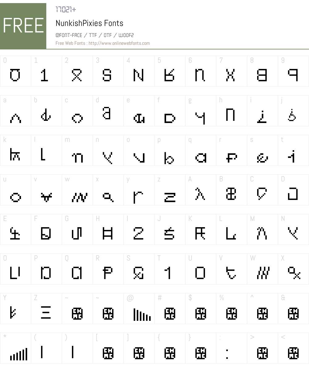 NunkishPixies 001.000 Fonts Free Download - OnlineWebFonts.COM