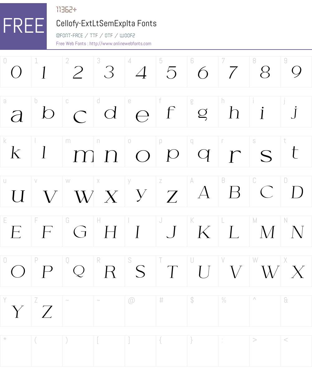 Cellofy ExtLt SemExp Ita 1.000 Fonts Free Download - OnlineWebFonts.COM