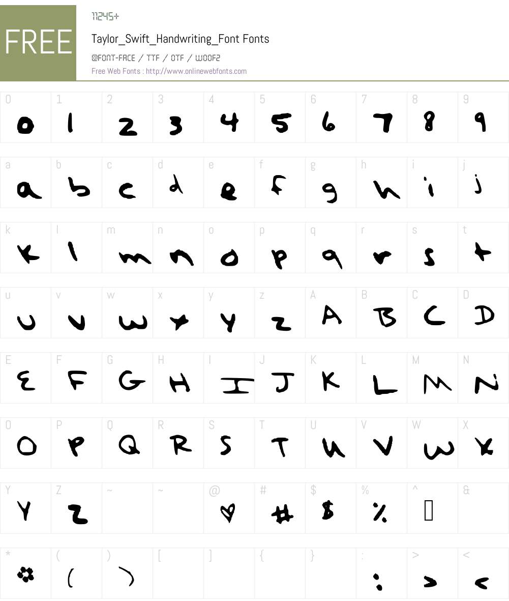 Taylor_Swift_Handwriting_Font 001.000 Fonts Free Download ...
