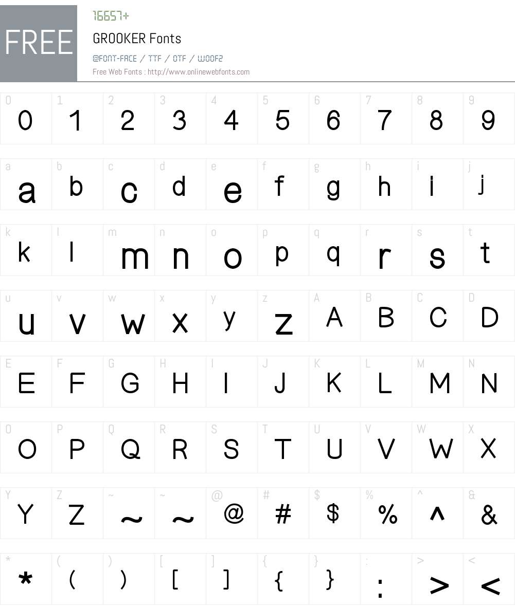 GROOKER 1.001;Fontself Maker 3.5.4 Fonts Free Download - OnlineWebFonts.COM