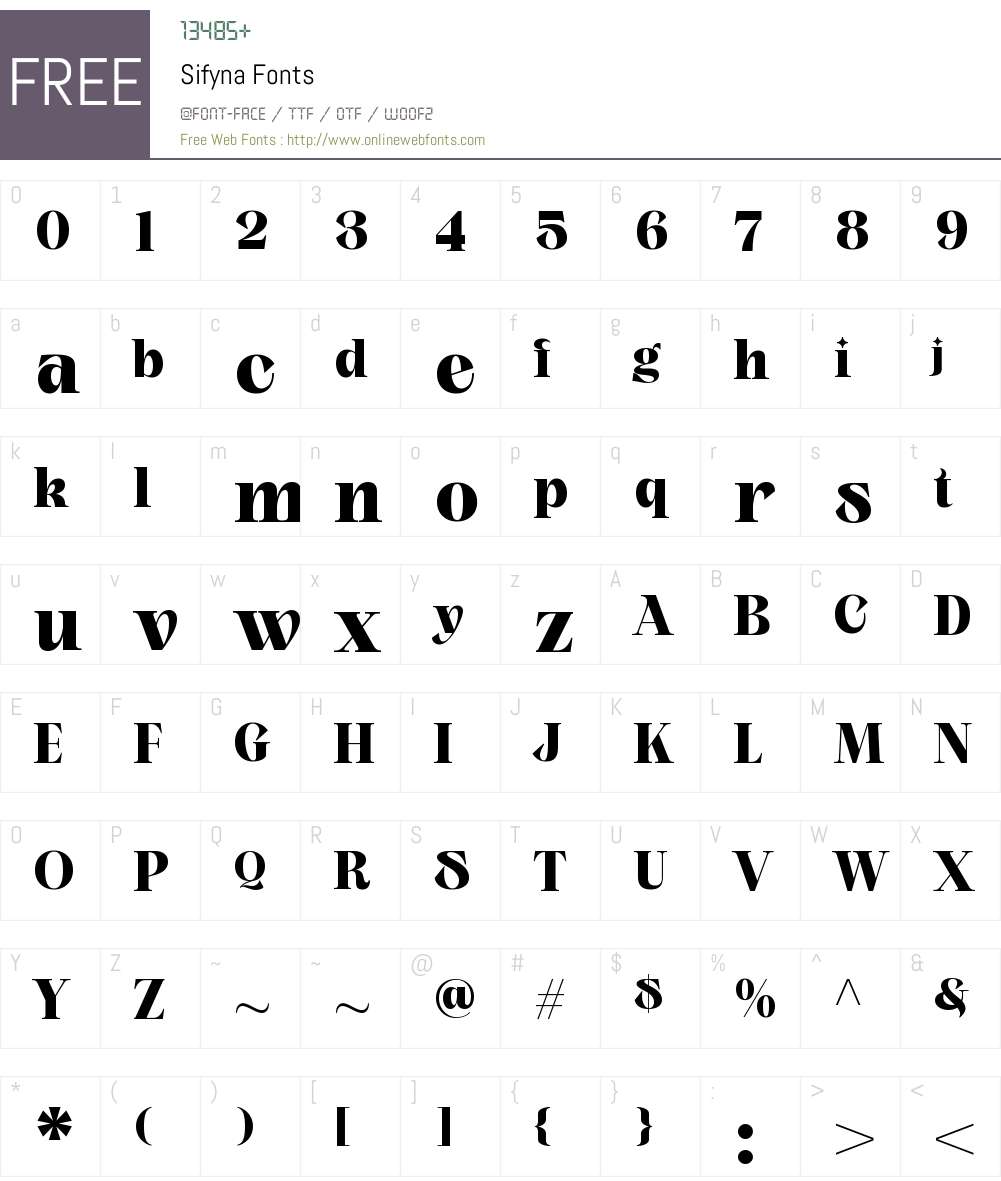 Sifyna 1.00;March 25, 2024;FontCreator 13.0.0.2637 64-bit Fonts Free ...