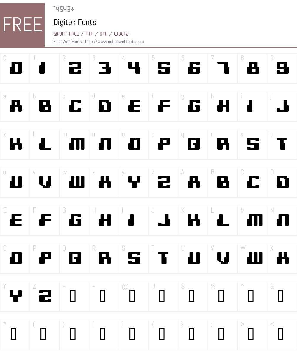 Digitek V1 http://hjem.get2net.dk/jfischer/ Fonts Free Download - OnlineWebFonts.COM