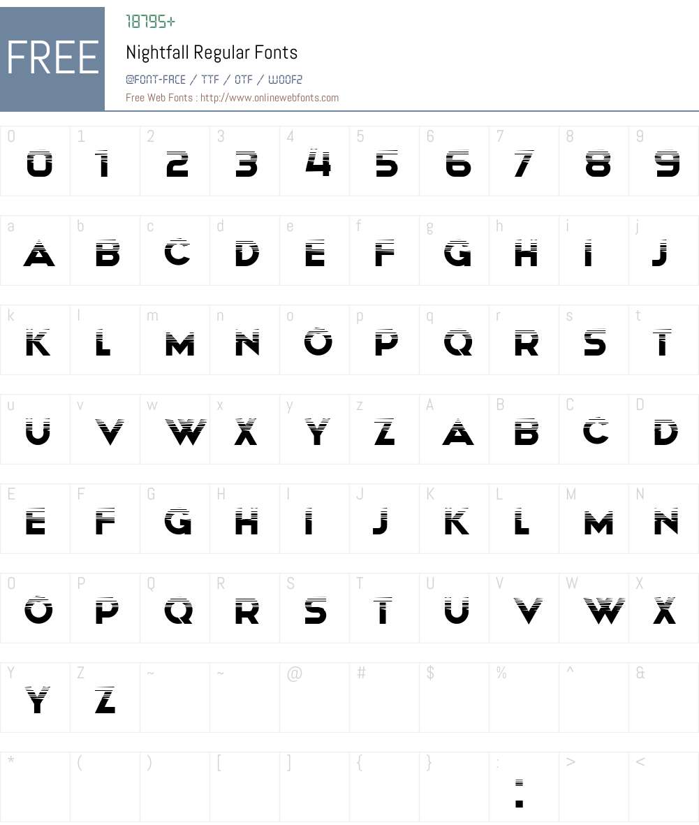 Nightfall Regular 1.000 Fonts Free Download - OnlineWebFonts.COM
