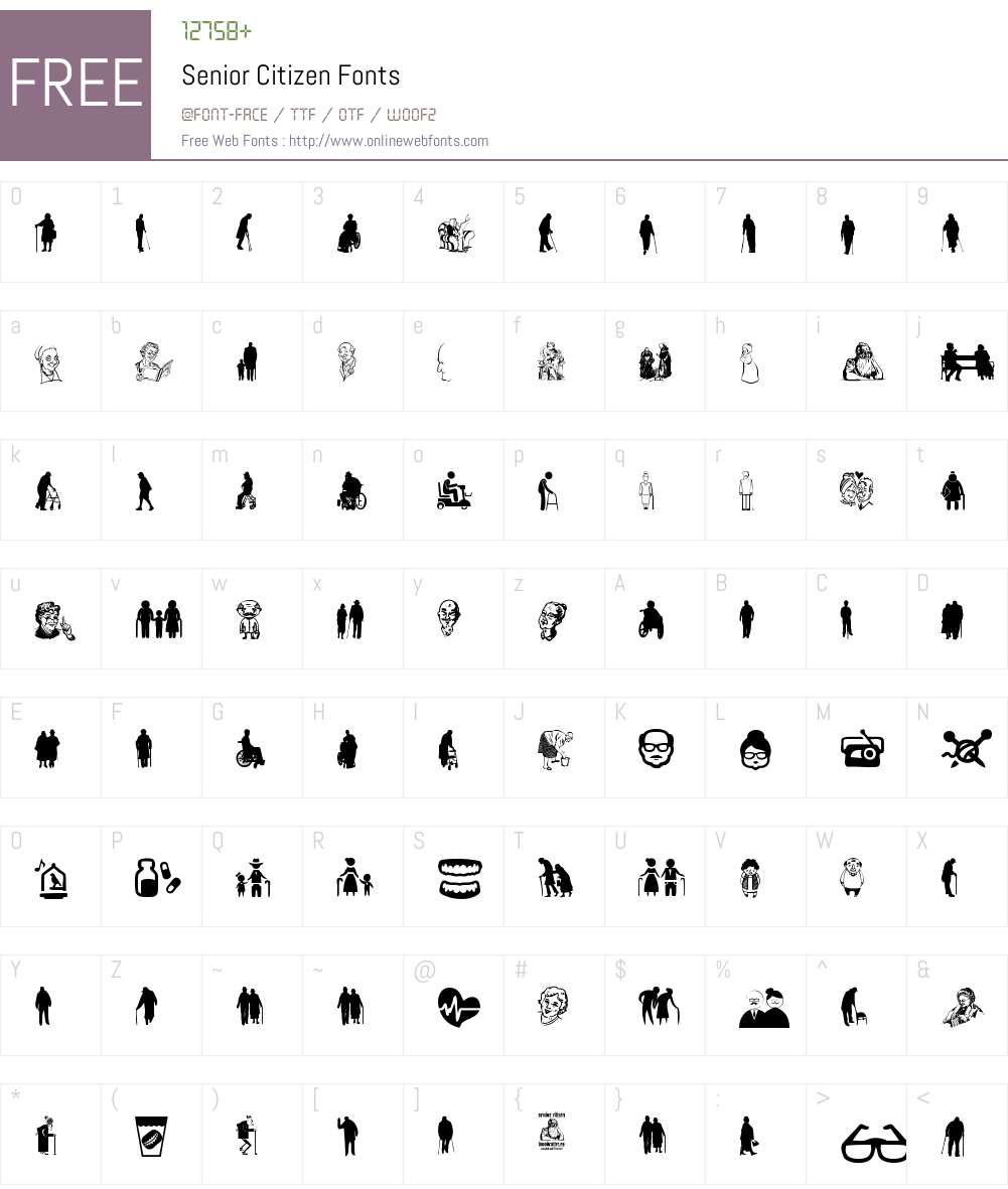 Senior Citizen 1.00 February 26, 2015, initial release Fonts Free ...