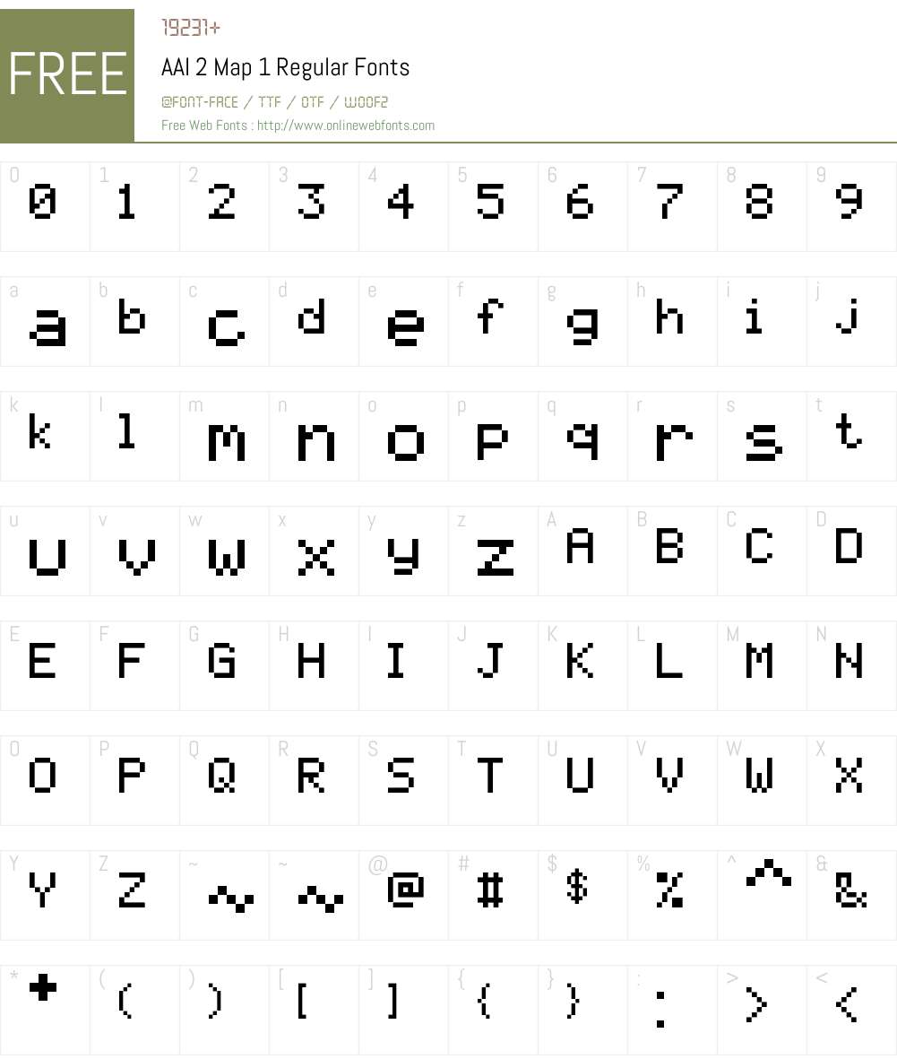 AAI 2 Map 1 1.0 Fonts Free Download - OnlineWebFonts.COM