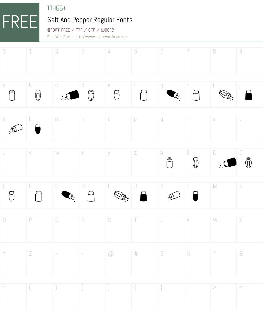 Salt And Pepper 1.000 Fonts Free Download - OnlineWebFonts.COM