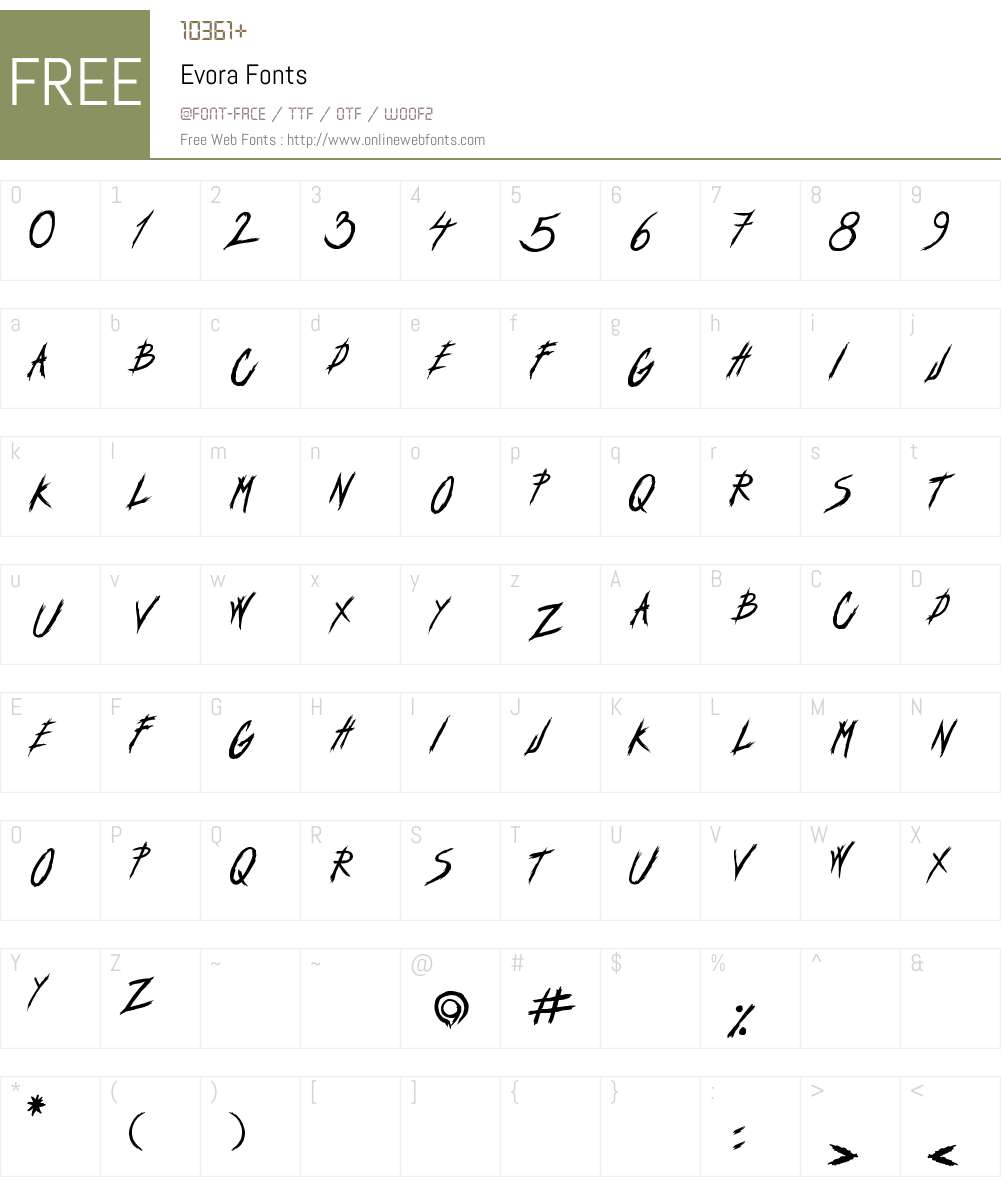 Evora 1.003;Fontself Maker 2.2.1 Fonts Free Download - OnlineWebFonts.COM