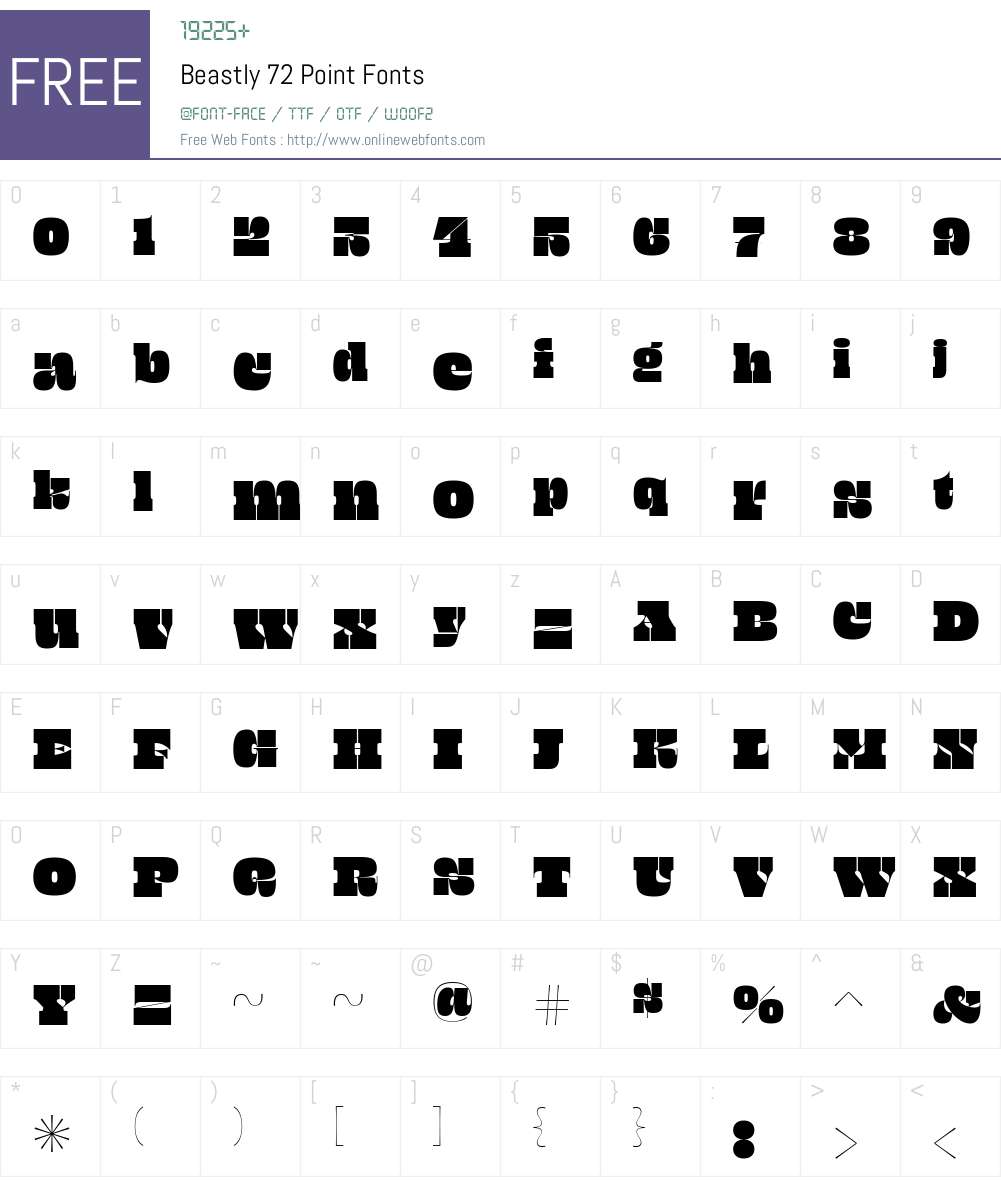 Beastly 72 Point 1.000;PS 1.000;hotconv 16.6.54;makeotf.lib2.5.65590 ...