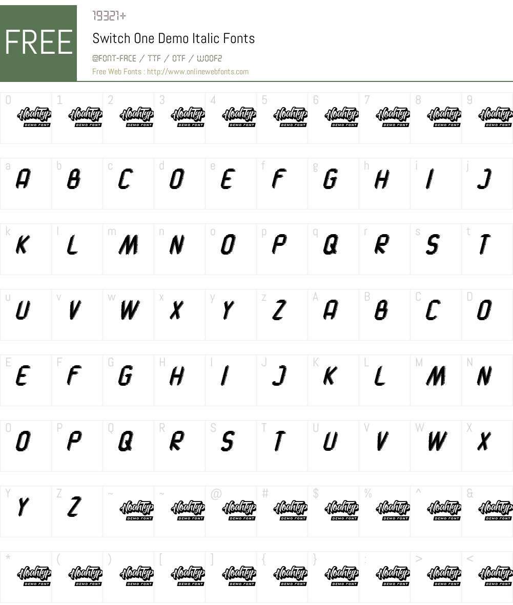 Switch One Demo Italic 1.002;Fontself Maker 3.5.4 Fonts Free Download ...