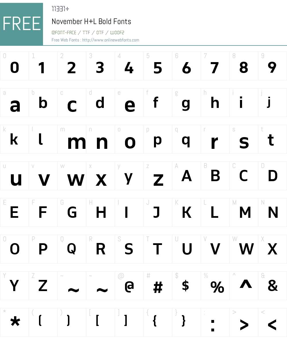 November H+L Bold 1.1 Fonts Free Download - OnlineWebFonts.COM