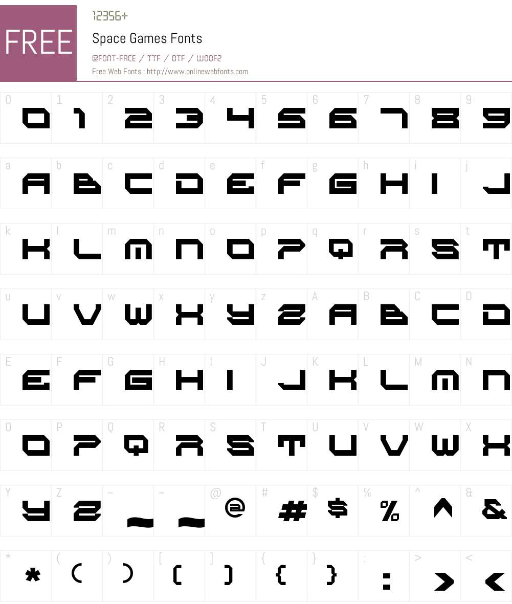 Space Games 1.00;October 2, 2023;FontCreator 12.0.0.2525 64-bit Fonts ...