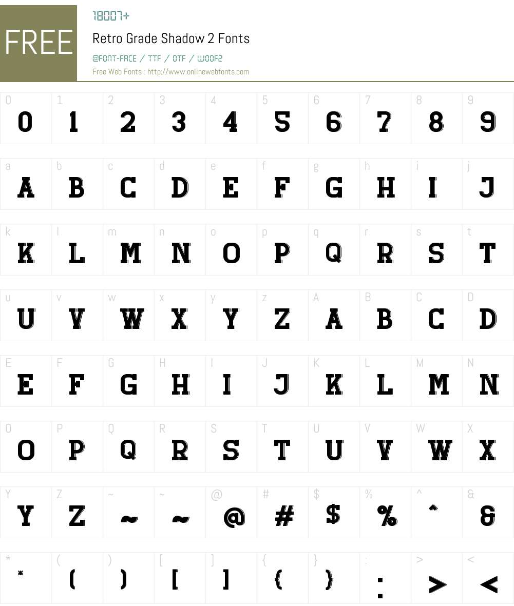 Retro Grade Shadow 2 1.006;Fontself Maker 3.5.8 Fonts Free Download ...