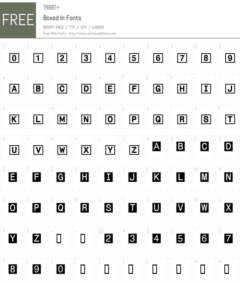 Boxed In Altsys Fontographer 4.0 5/25/95 Fonts Free Download ...