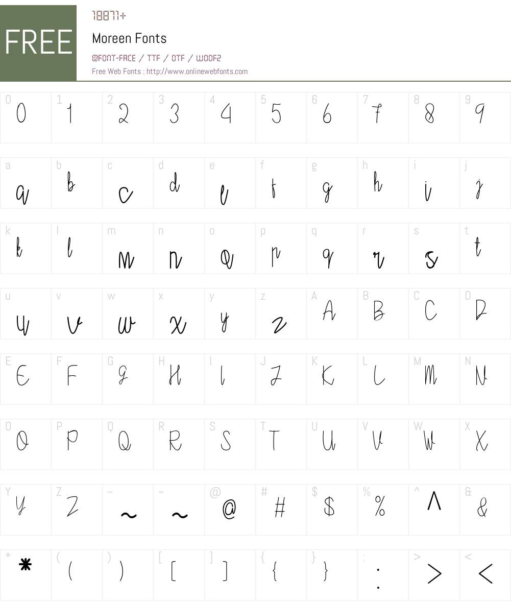 Moreen 1.00;December 20, 2019;FontCreator 12.0.0.2525 32-bit Fonts Free Download ...