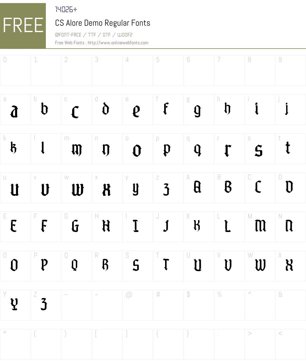 CS Alore Demo 1.000 Fonts Free Download - OnlineWebFonts.COM