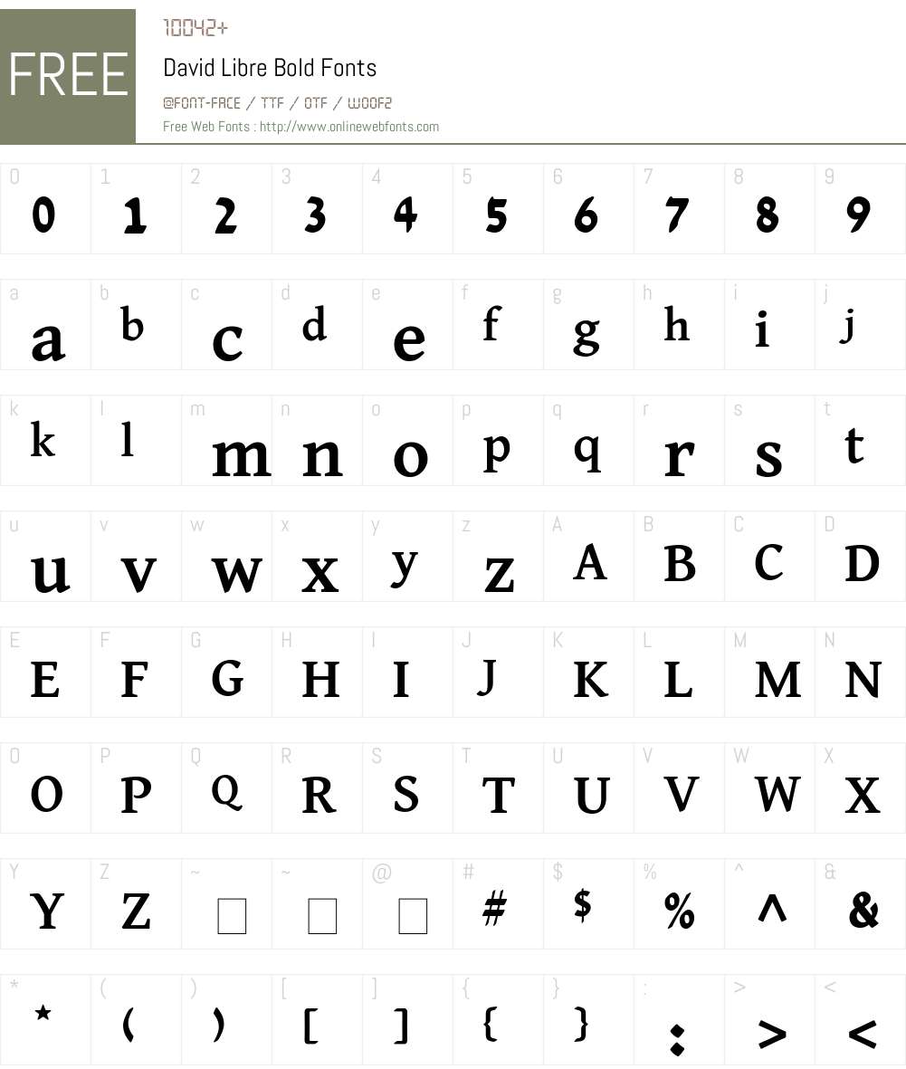 David Libre Bold 1.000 Fonts Free Download - OnlineWebFonts.COM