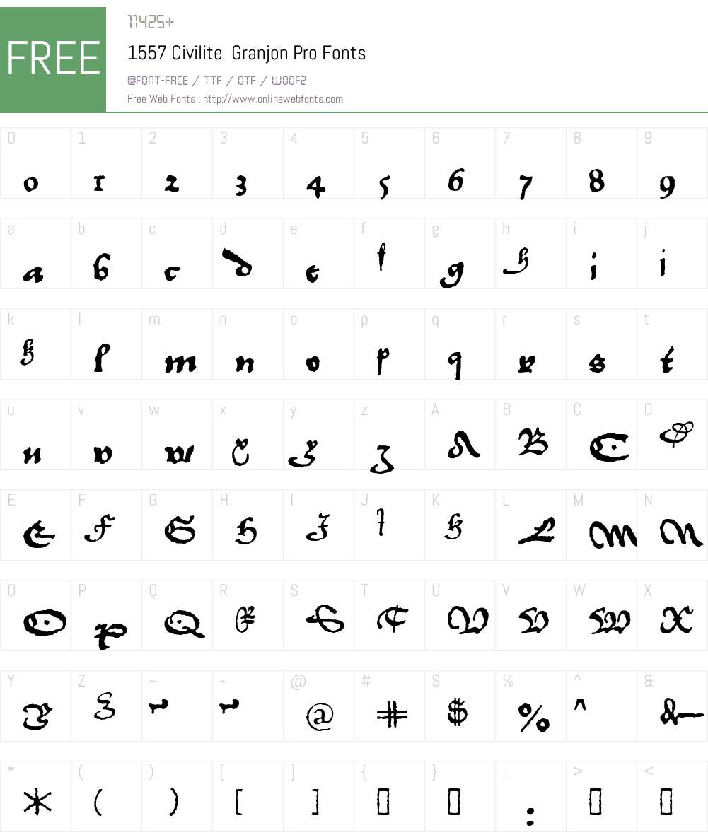 1557 Civilite Granjon Pro 1.000;com.myfonts.easy.glc.1557-civilite ...