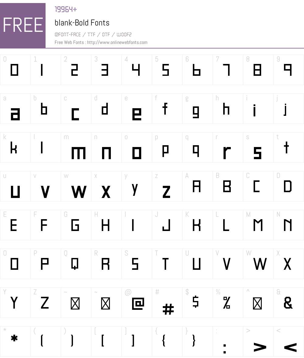 blank-Bold 1.000;PS 001.000;hotconv 1.0.70;makeotf.lib2.5.58329 Fonts ...